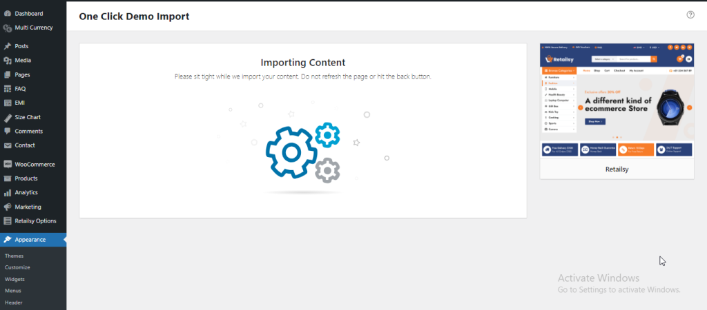 Retailsy Premium – Demo Import Setup – My Blog